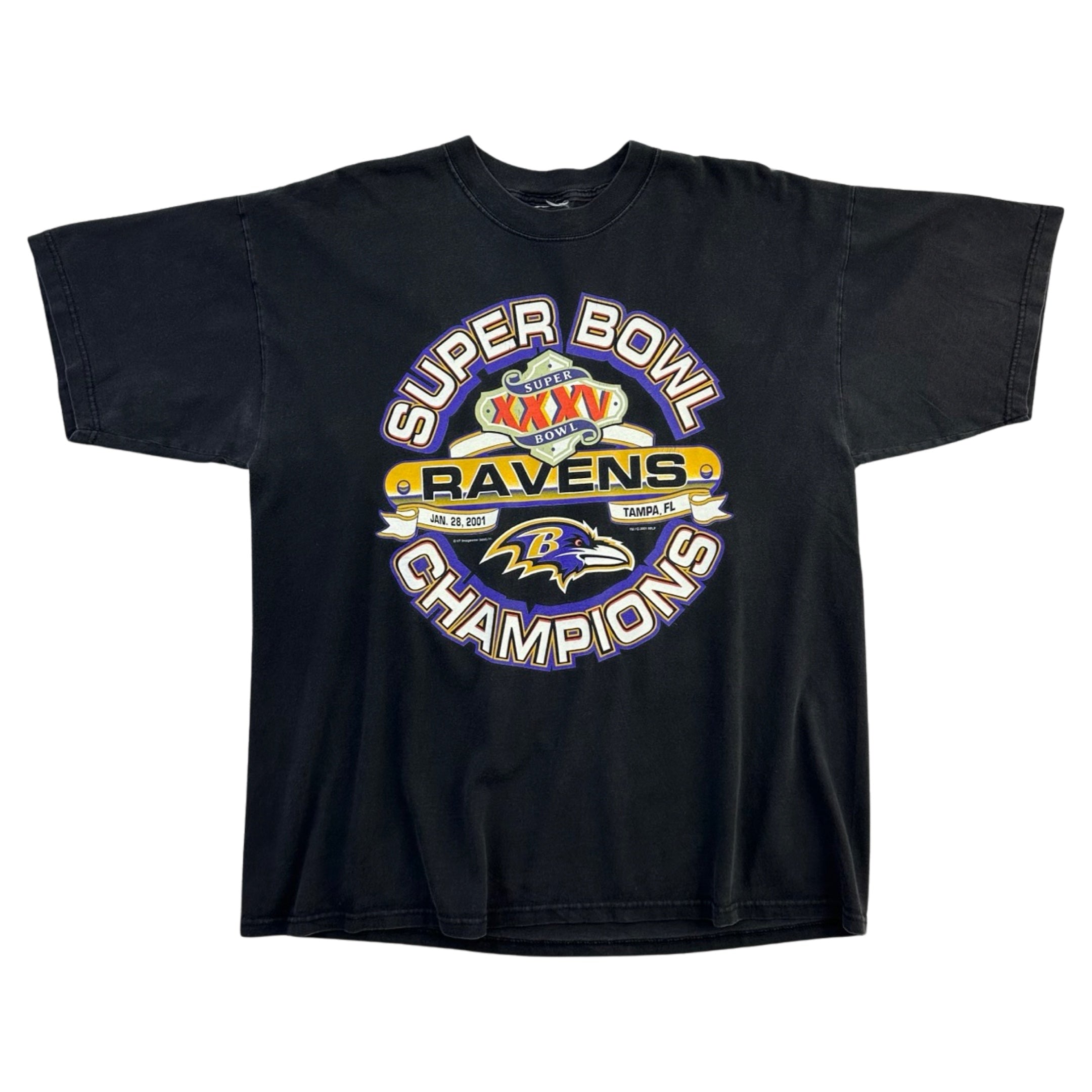 Vintage 2001 Ravens Super Bowl Champions Tee - XL – IRREPLACEABLE STORE